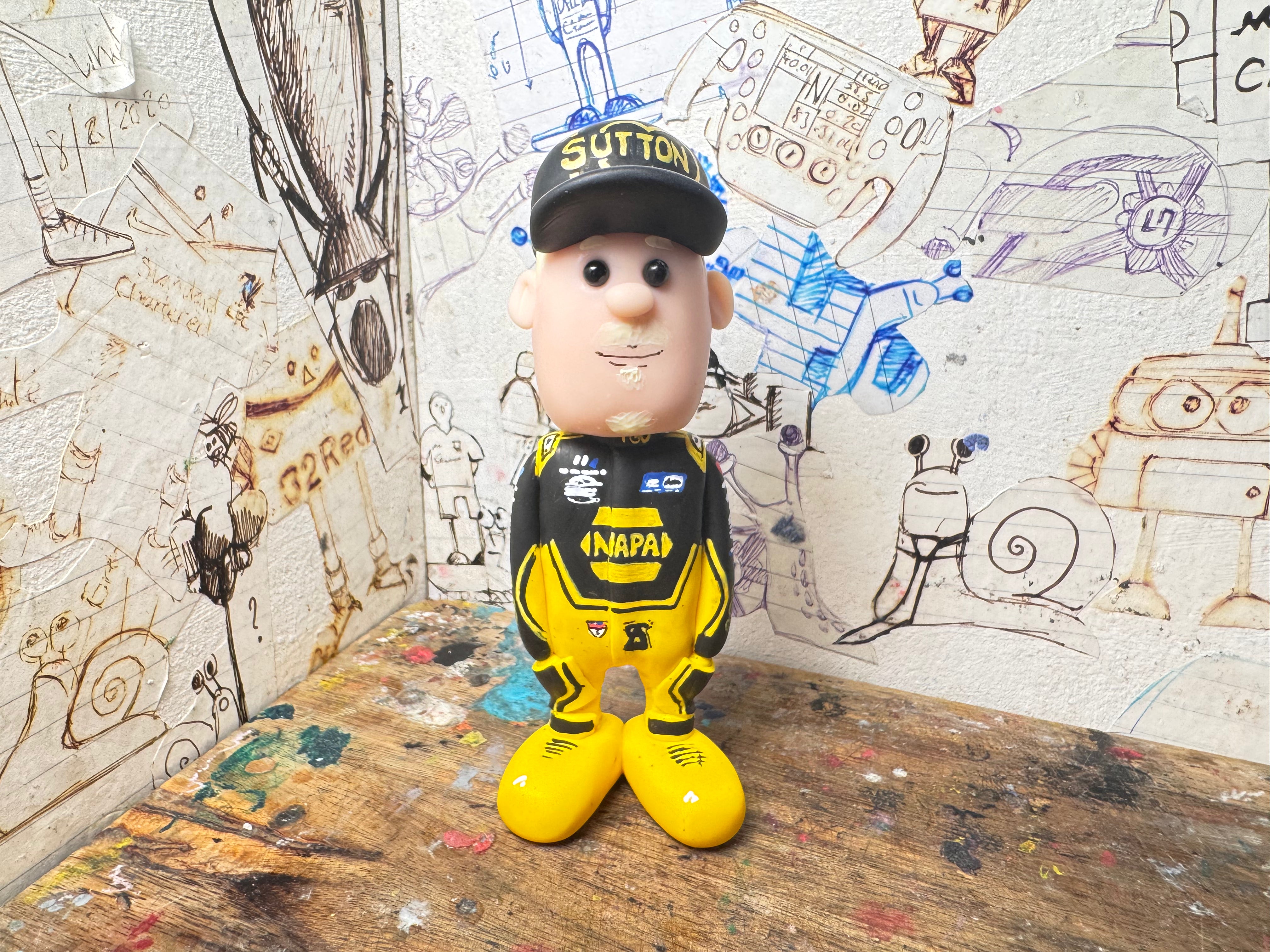 Btcc napa 100 racing race driver Ash Sutton with moving head side to s ...