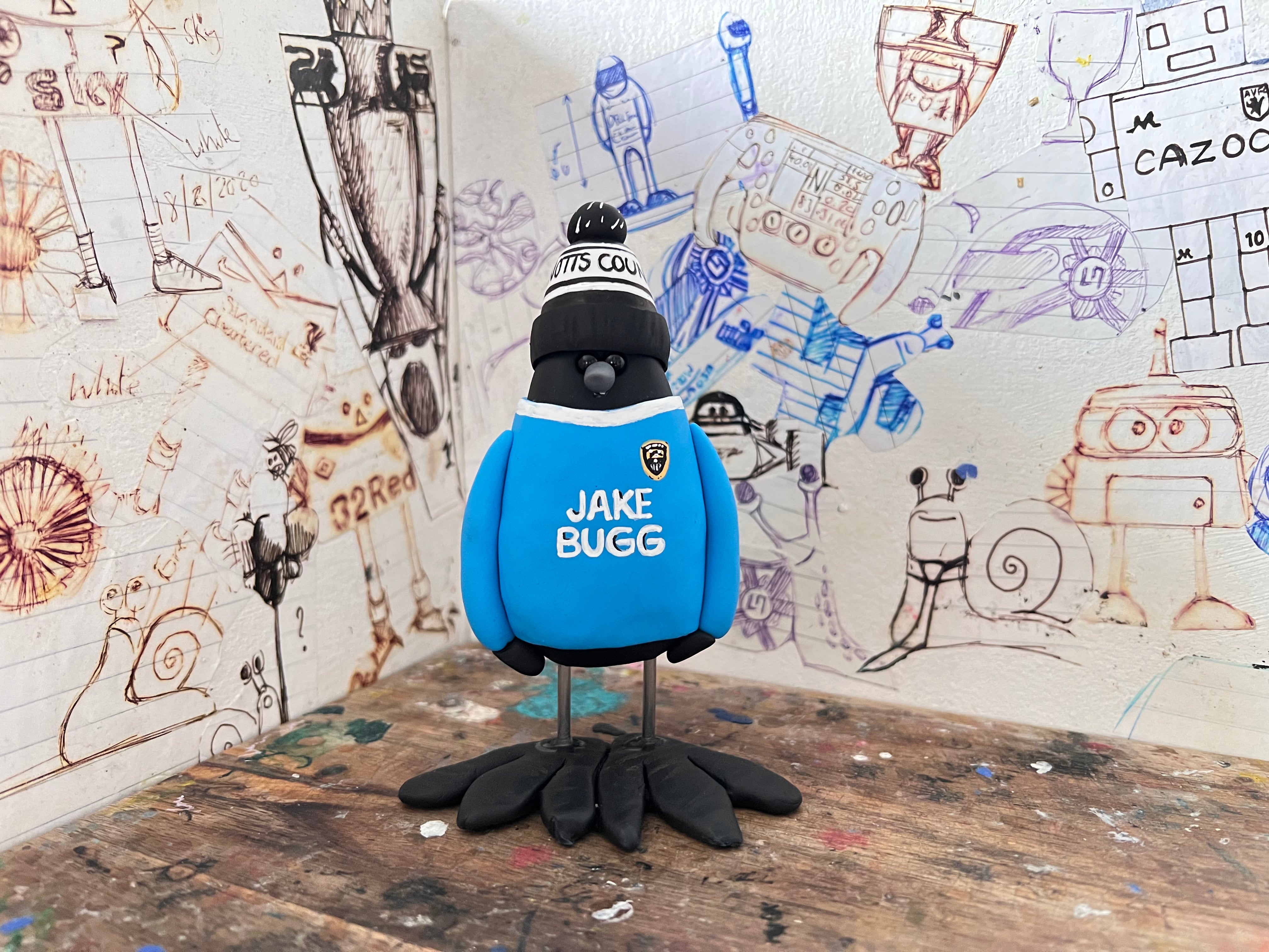 Notts County magpie away 2024 kit with woolly hat – The footy bird shop