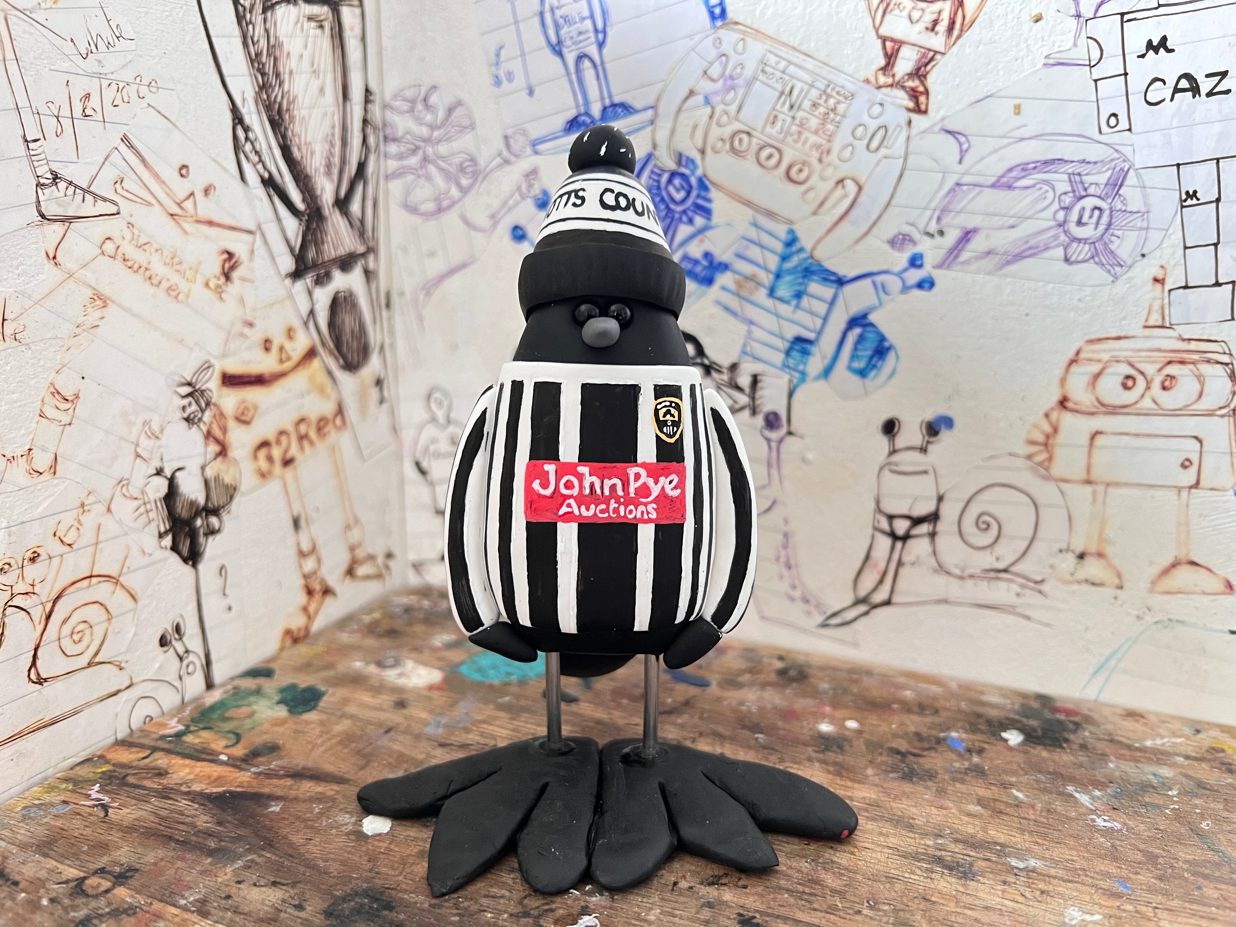 Notts County magpie home 2024 kit with woolly hat – The footy bird shop